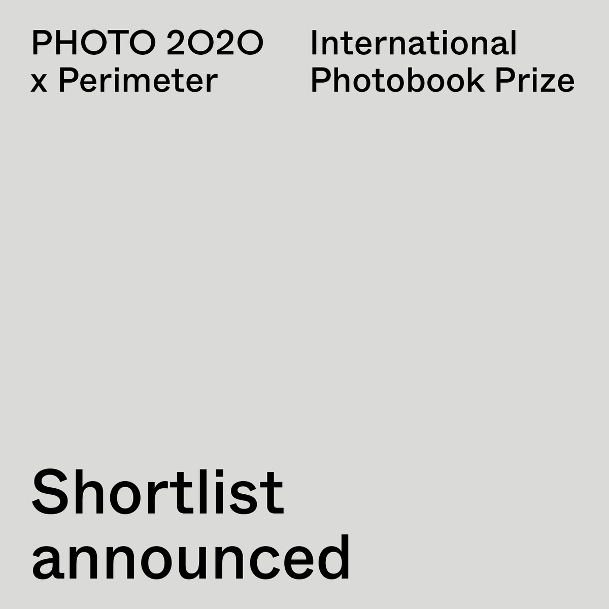 PHOTO 2020 x Perimeter International Photobook Prize – Perimeter Books