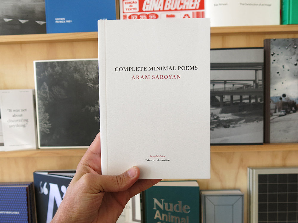 Aram Saroyan - Complete Minimal Poems – Perimeter Books